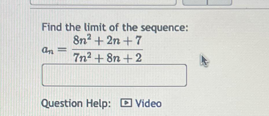 Solved Find the limit of the | Chegg.com
