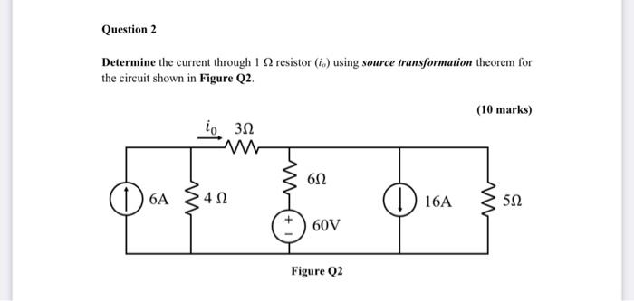 Solved Question 2 Determine the current through 12 resistor | Chegg.com