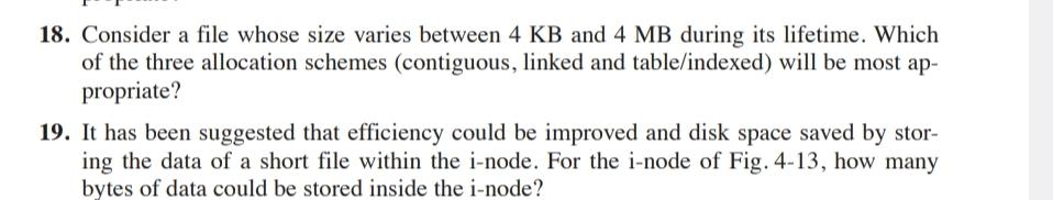 Solved Consider a file whose size varies between 4KB ﻿and | Chegg.com