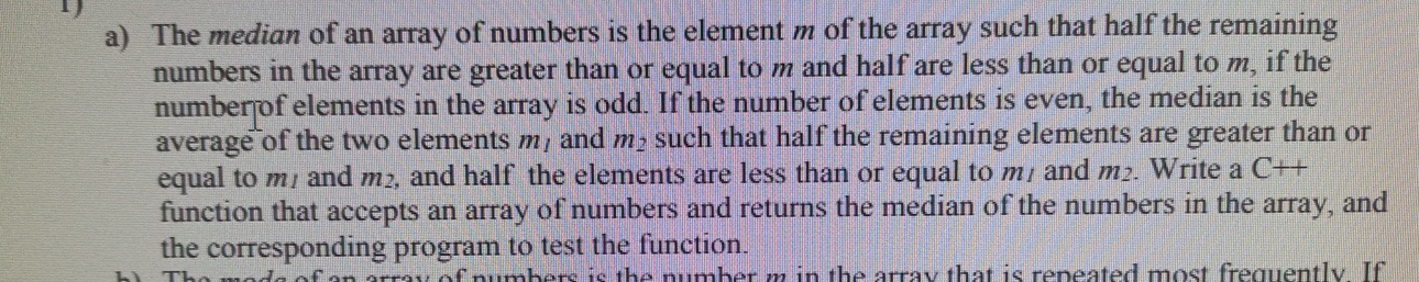 Solved include references,APA style.a) ﻿The median of an | Chegg.com