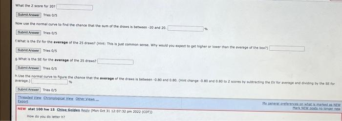 Solved This problem relates the SE of the sample sum and the | Chegg.com