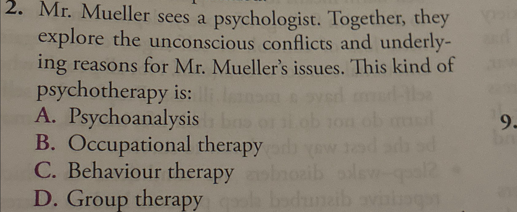 Solved Mr. ﻿Mueller sees a psychologist. Together, they | Chegg.com