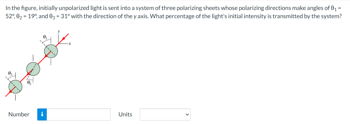 Solved In ﻿the figure, initially unpolarized light is ﻿sent | Chegg.com
