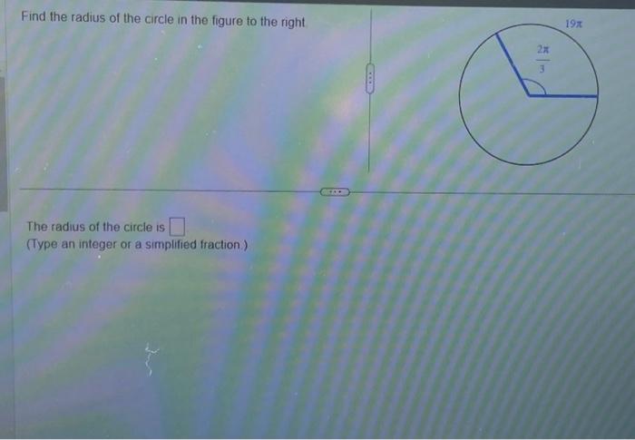 Solved Find the radius of the circle in the figure to the | Chegg.com