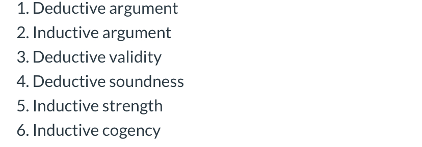 Solved Deductive argumentInductive argumentDeductive | Chegg.com