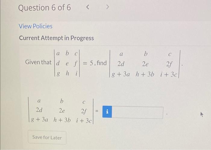 Solved Current Attempt in Progress Given that | Chegg.com