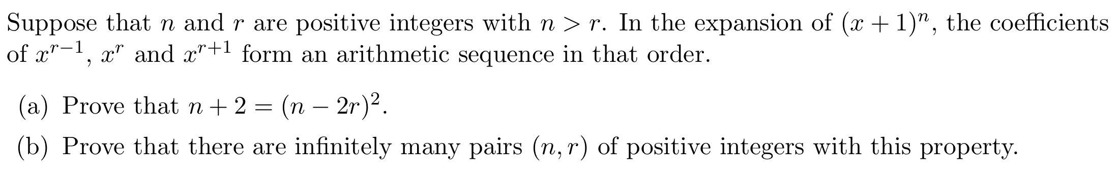 Solved Suppose that n ﻿and r ﻿are positive integers with | Chegg.com
