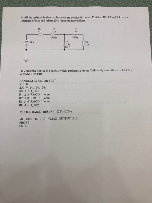 4. All the resistors in the circuit shown are | Chegg.com