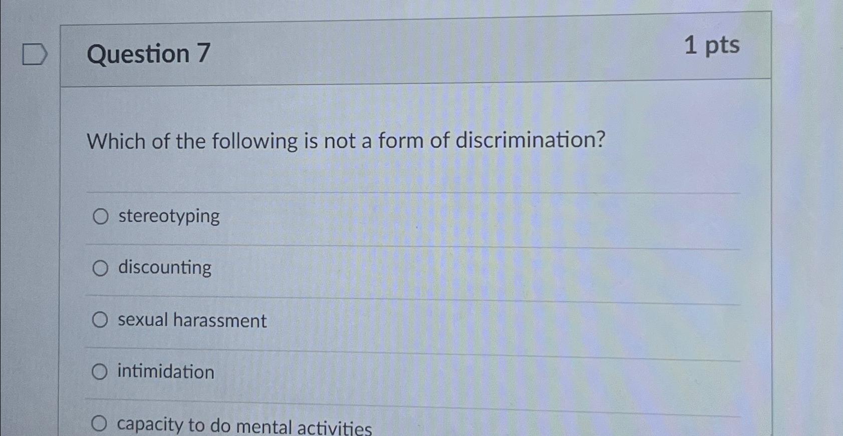 Solved Question 71 ﻿ptsWhich of the following is not a form | Chegg.com