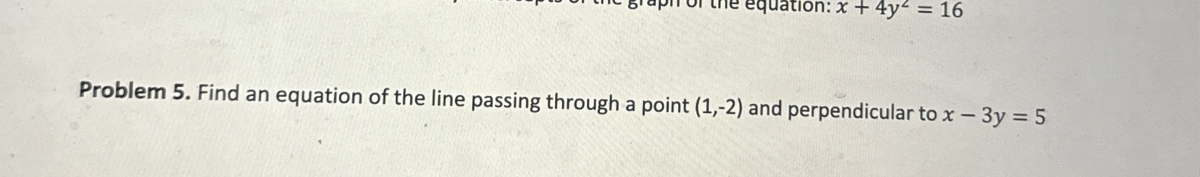 Solved Problem 5 ﻿find An Equation Of The Line Passing
