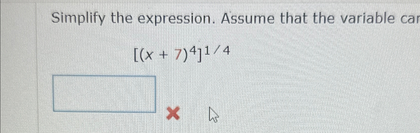 Solved Simplify the expression. Assume that the variable | Chegg.com