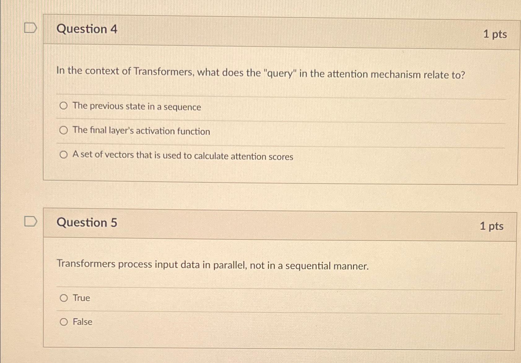 Solved Question 41 ﻿ptsIn the context of Transformers, what | Chegg.com