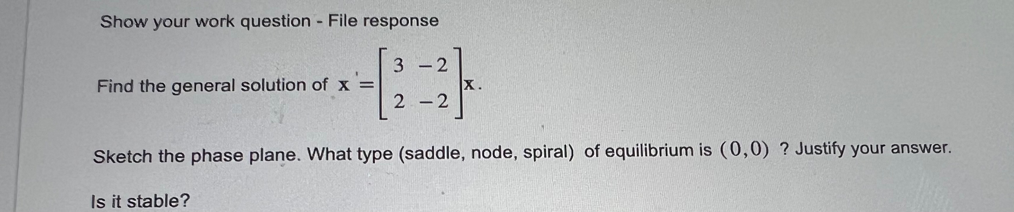 Solved Show your work question - ﻿File responseFind the | Chegg.com