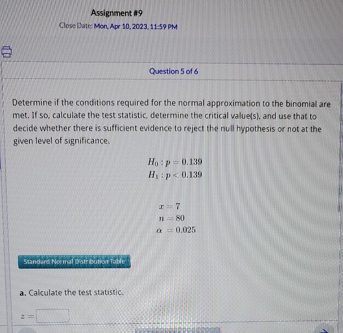 Solved Determine if the conditions required for the normal | Chegg.com