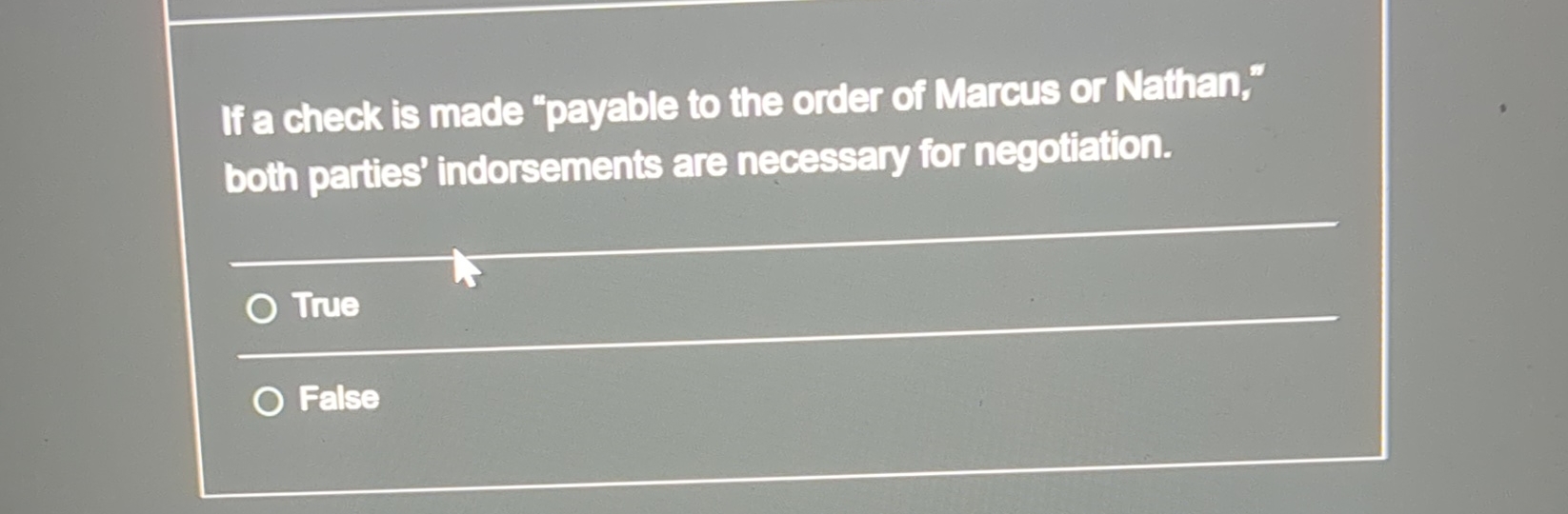 Solved If a check is made "payable to the order of Marcus or | Chegg.com
