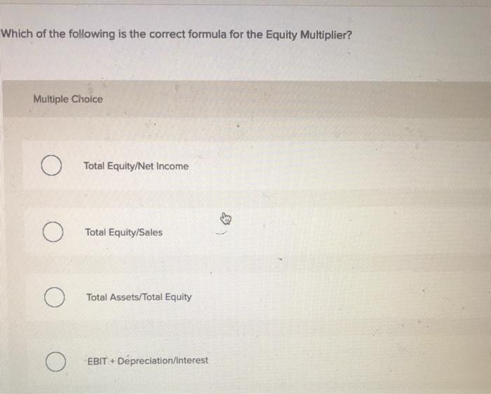 Solved Which of the following is the correct formula for the | Chegg.com