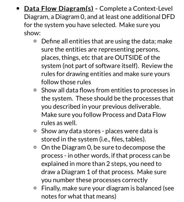 Solved Data Flow Diagram(s) - Complete a Context-Level | Chegg.com
