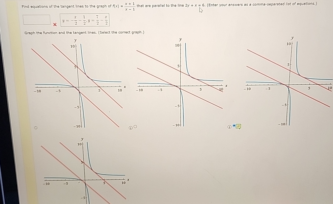 Solved Find equations of the tangent lines to the graph of | Chegg.com
