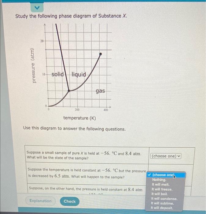Solved sing a phase diagram to predict phase at a given | Chegg.com