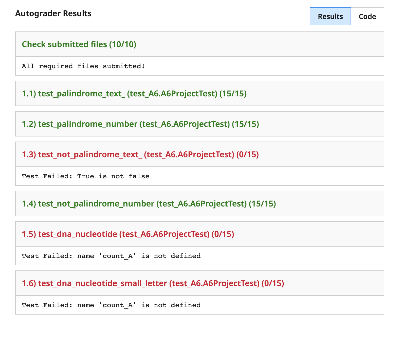 Solved can you rewrite the code: because Autograder | Chegg.com