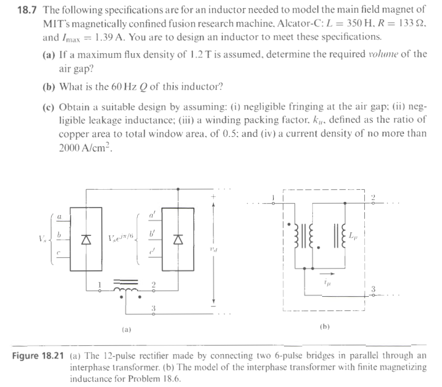 Solved 18.7 ﻿The following specifications are for an | Chegg.com