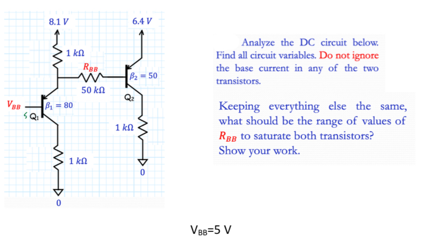 Solved Analyze the DC circuit below. Find all circuit | Chegg.com