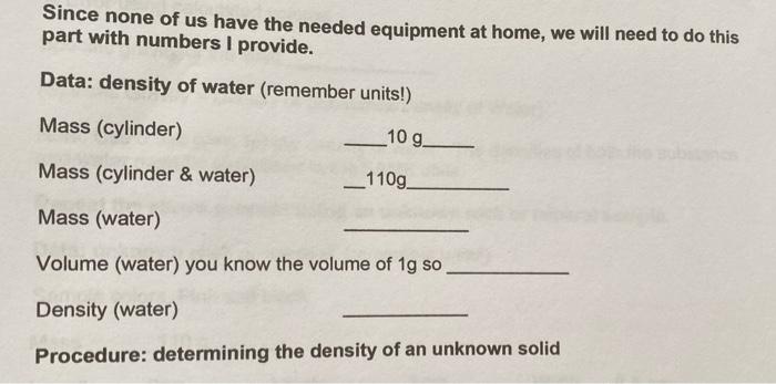 Solved Density Table: Material Weight Density Mass Density | Chegg.com