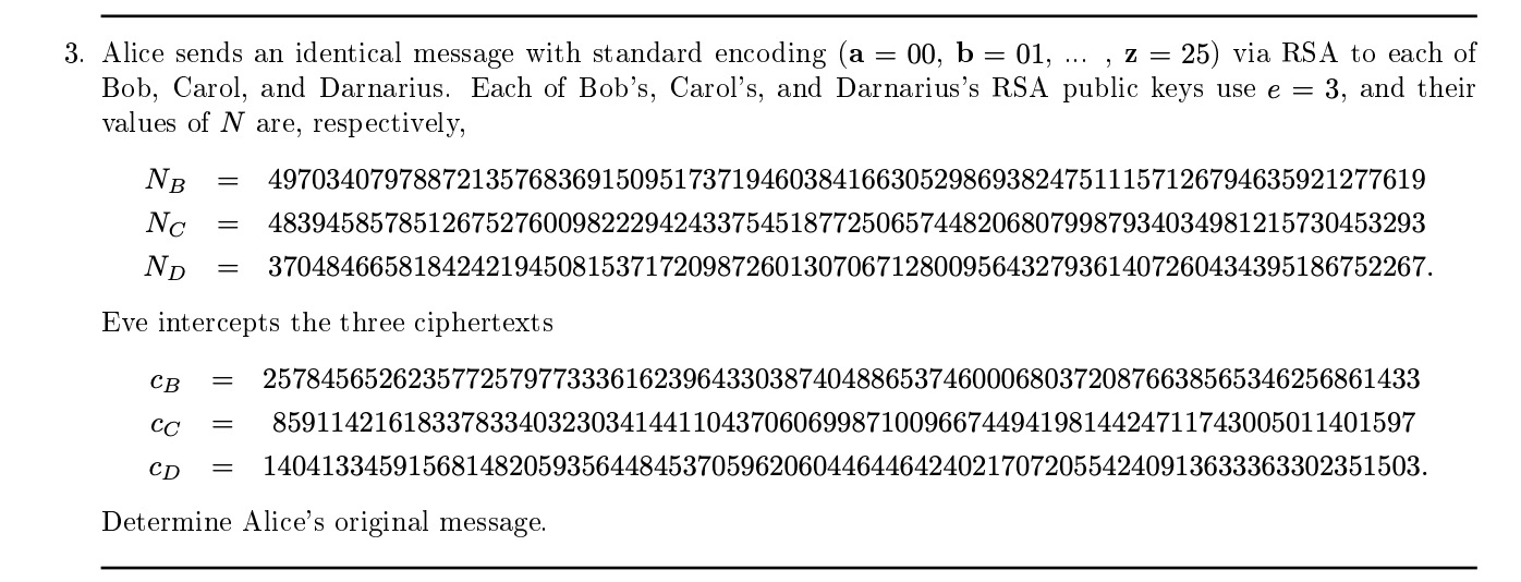Solved Alice sends an identical message with standard | Chegg.com