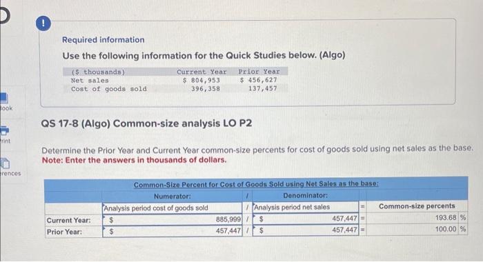 Solved Required information Use the following information | Chegg.com