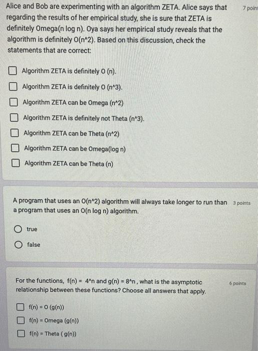 Solved Alice and Bob are experimenting with an algorithm | Chegg.com