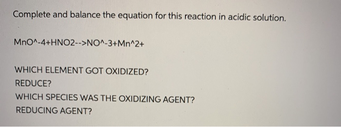 Solved Complete and balance the equation for this reaction | Chegg.com