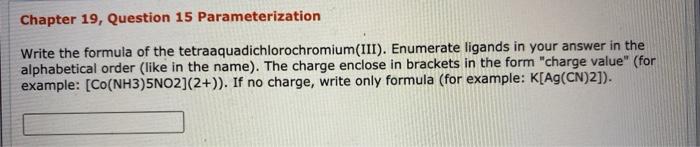 Solved Chapter 19, Question 15 Parameterization Write the | Chegg.com