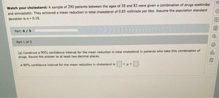 Solved 2 Watch your cholesterol: A sample of 290 patients | Chegg.com