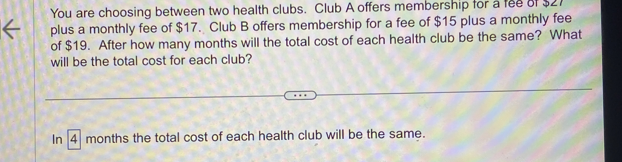 Solved You are choosing between two health clubs. Club A | Chegg.com