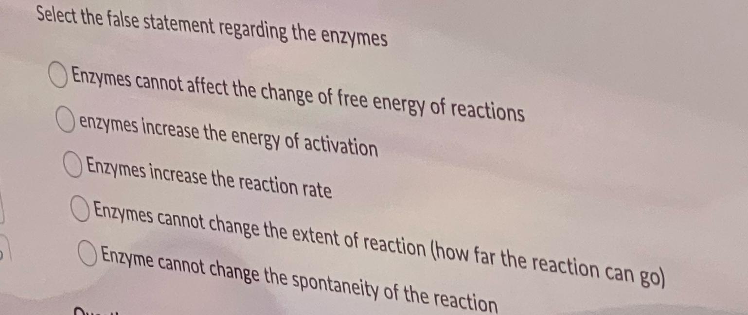 Solved Select the false statement regarding the | Chegg.com