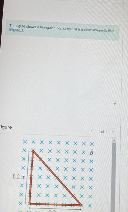 Solved The figure shows a triangular loop of wire in a | Chegg.com