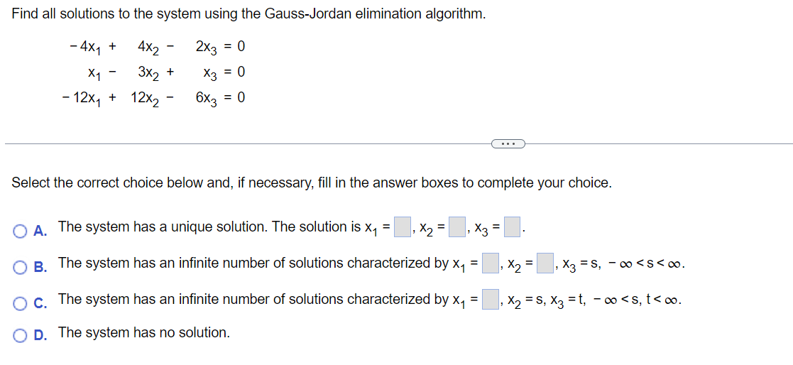 Solved Find all solutions to the system using the | Chegg.com