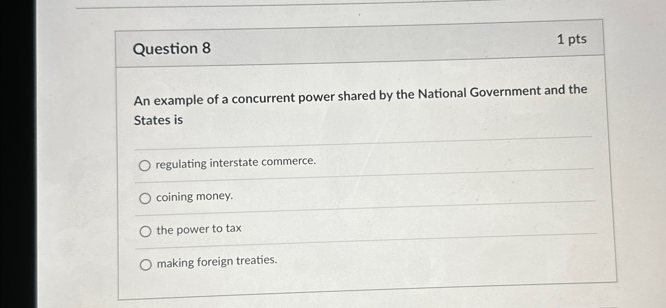 Solved Question 81 ﻿ptsAn example of a concurrent power | Chegg.com