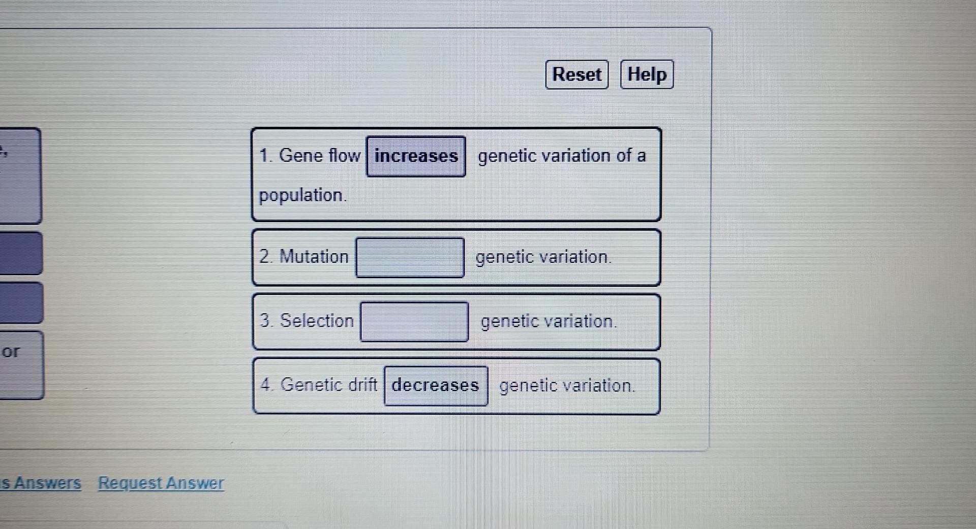 Solved ResetHelpGene flow increases genetic variation of a | Chegg.com