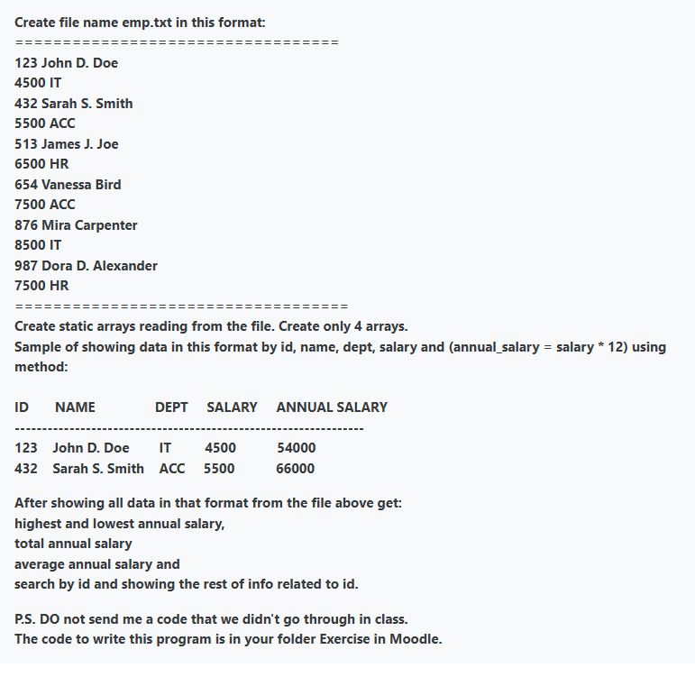 Solved Create file name emp.txt in this | Chegg.com