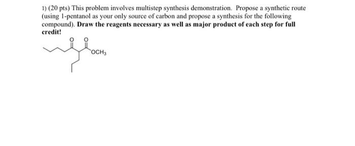Solved This problem involves multistep synthesis | Chegg.com