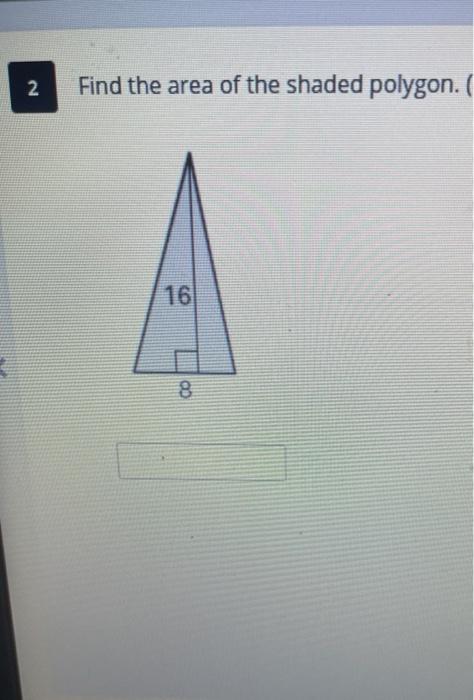 Solved 3 1 Find the area of the shaded polygon. (Work mus 9 | Chegg.com