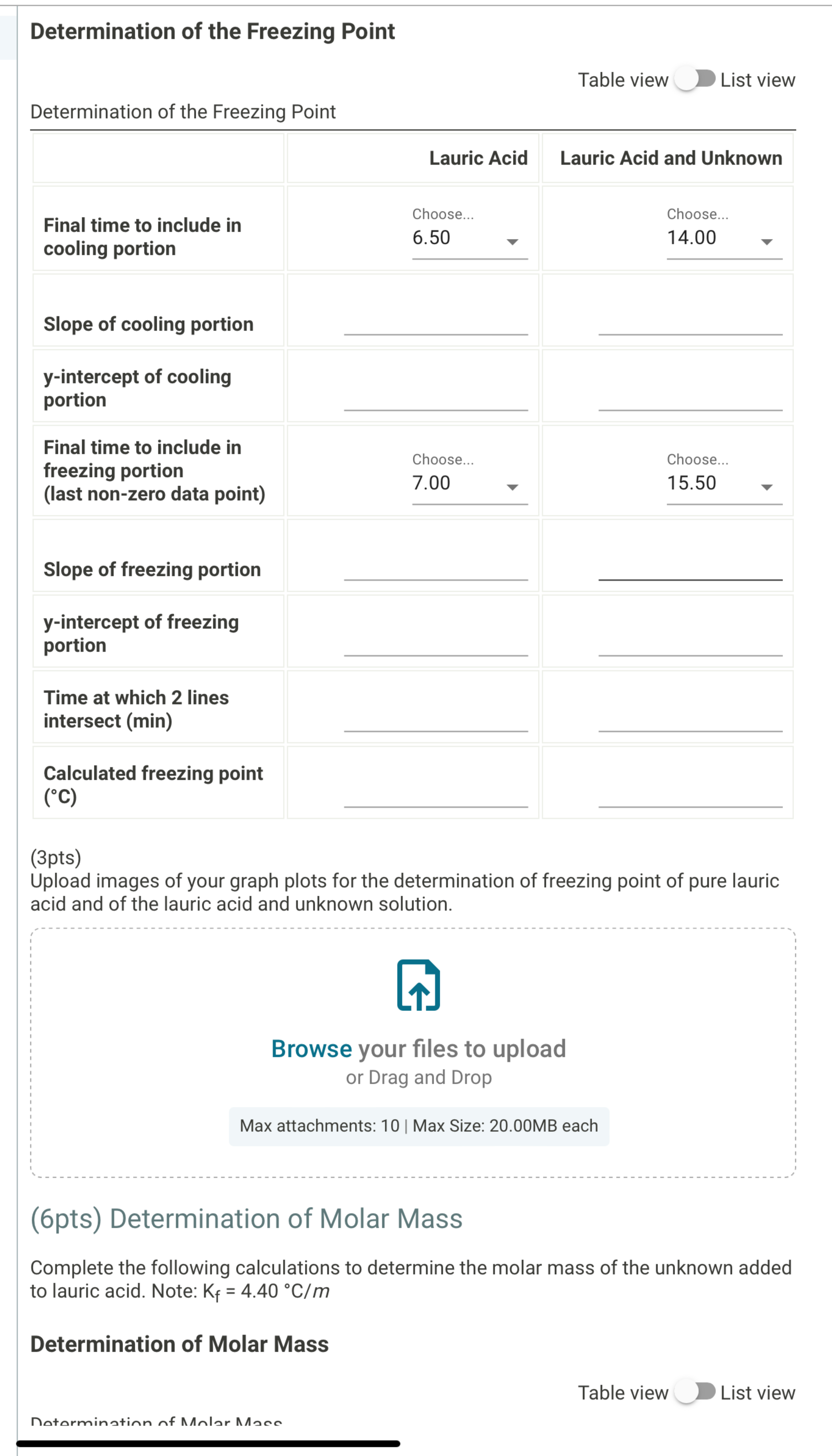 Temperature-Time Data for Cooling Pure Lauric | Chegg.com