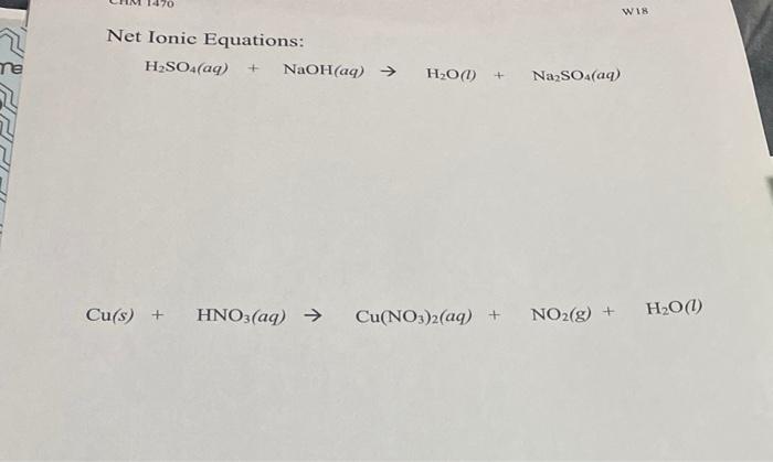 Solved Balancing Equations/Net Ionic Worksheet This | Chegg.com