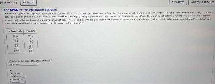 Solved Use SpSS for this Application Exercise: Research | Chegg.com