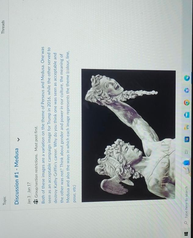 Solved TopicThreadsDiscussion #1 - ﻿MedusaJan 3 - ﻿Jan 17iti | Chegg.com