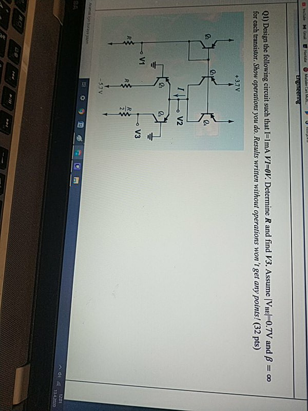 Solved Engineering Q1) Design the following circuit such | Chegg.com
