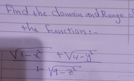 Solved Find the domain and Range s ﻿the | Chegg.com