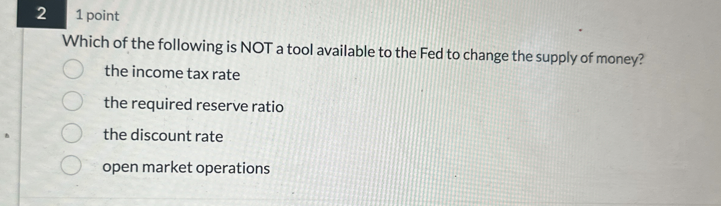 Solved 2 1 ﻿pointWhich of the following is NOT a tool | Chegg.com