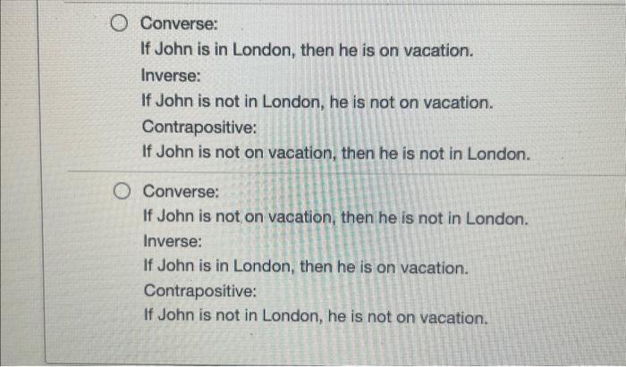 Solved Write the converse, inverse, and contrapositive of | Chegg.com